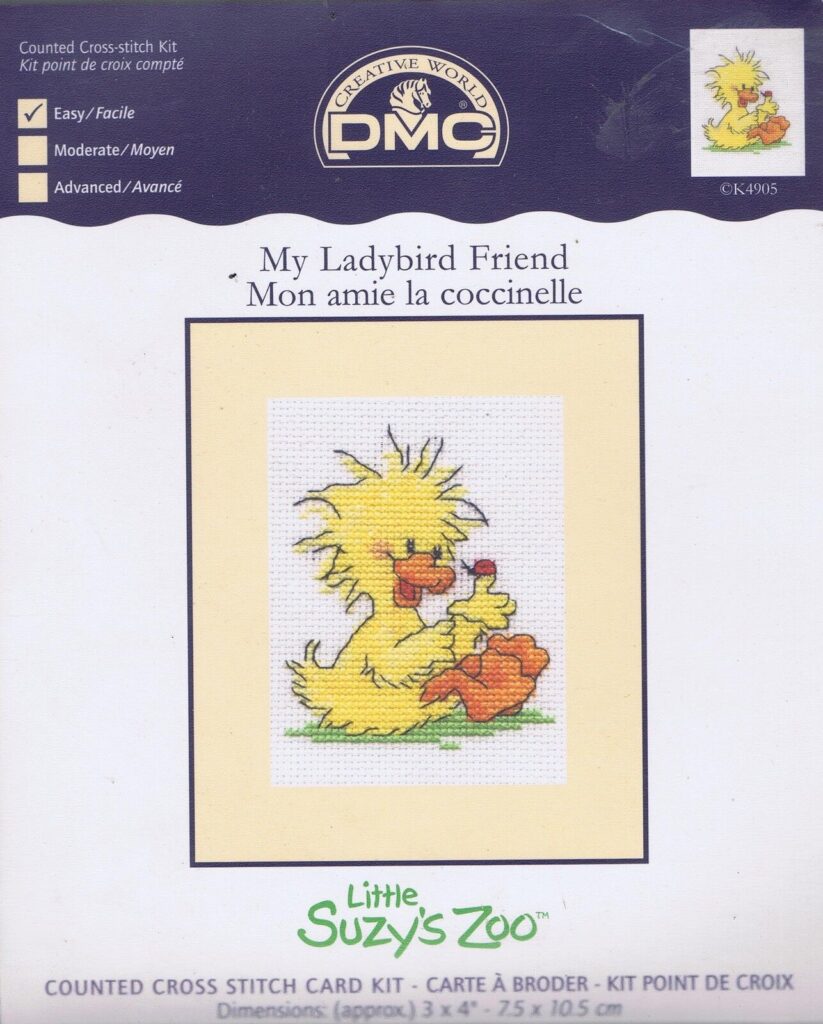 Ladybird Friend (Little Suzys Zoo) Cross Stitch Card Kit DMC – Petes ...
